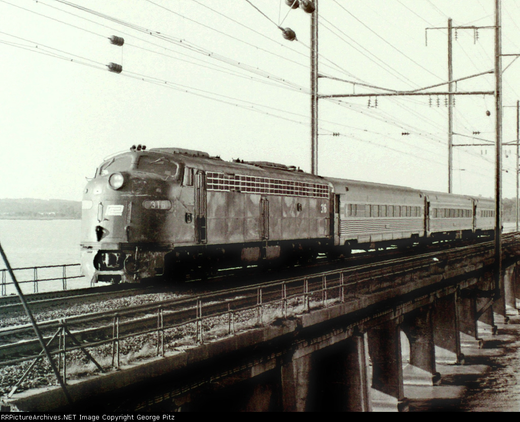 AMTK 316 on the Gunpowder River bridge